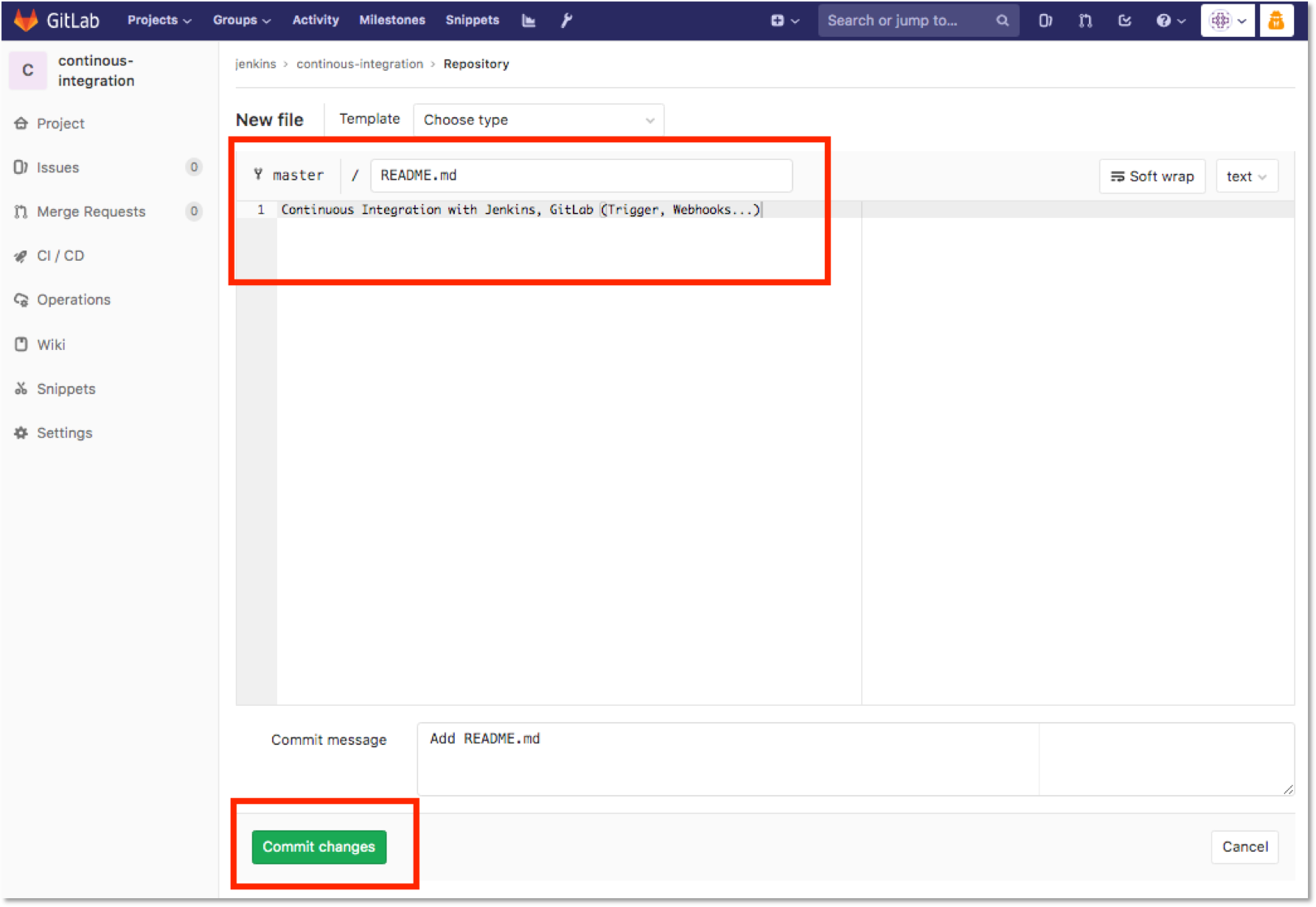 INTEGRATION CONTINUE AVEC GITLAB CE ET JENKINS - EAZYTraining